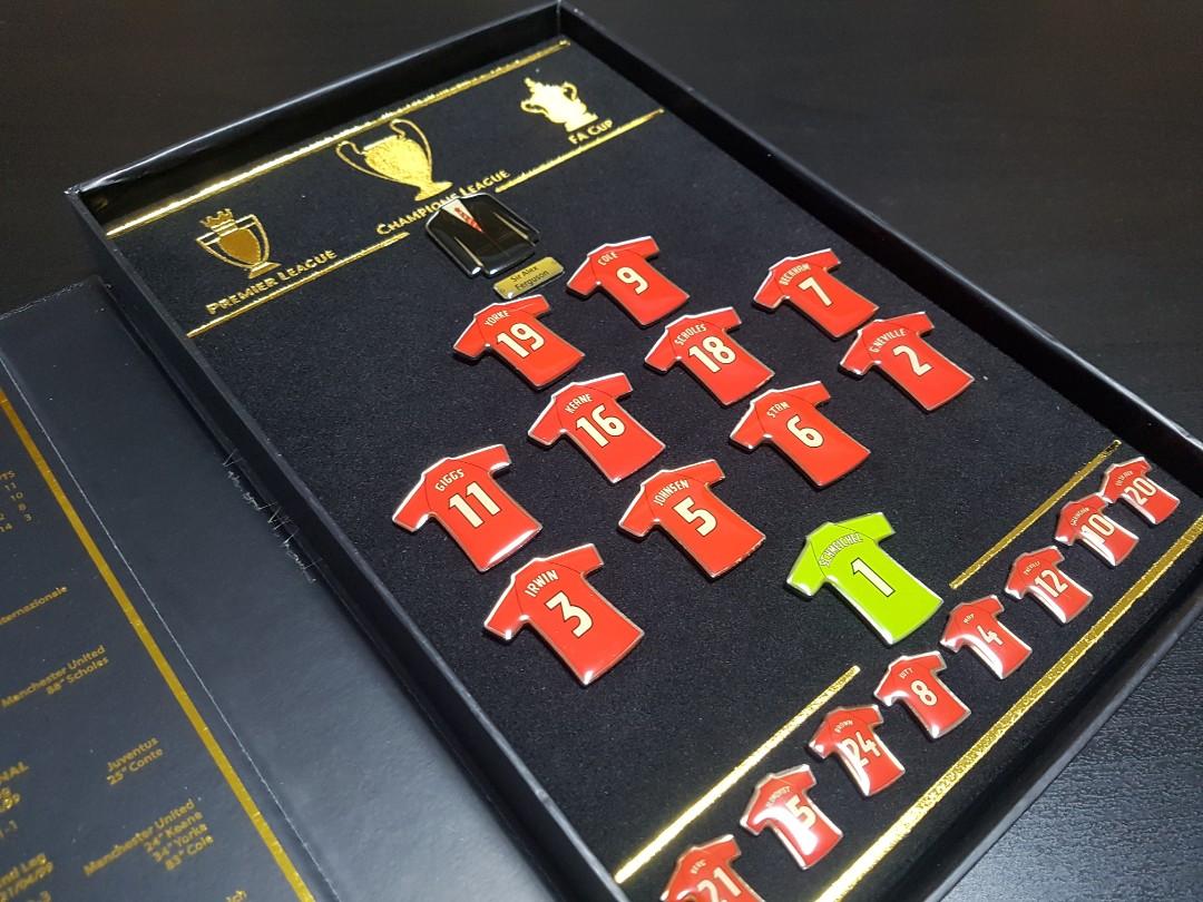 Manchester United 1999 Treble Winners Pin Badge Box Set., Sports ...