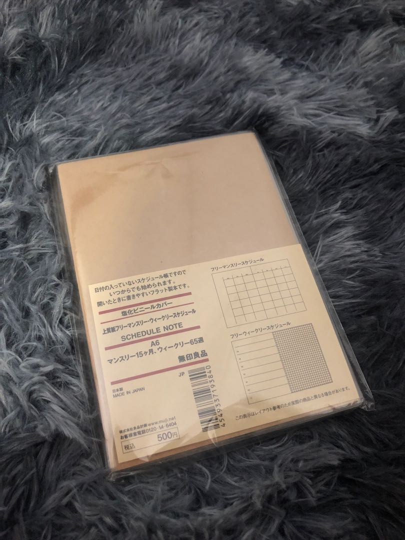 MUJI A6 Schedule Note, Hobbies & Toys, Stationery & Craft, Stationery ...
