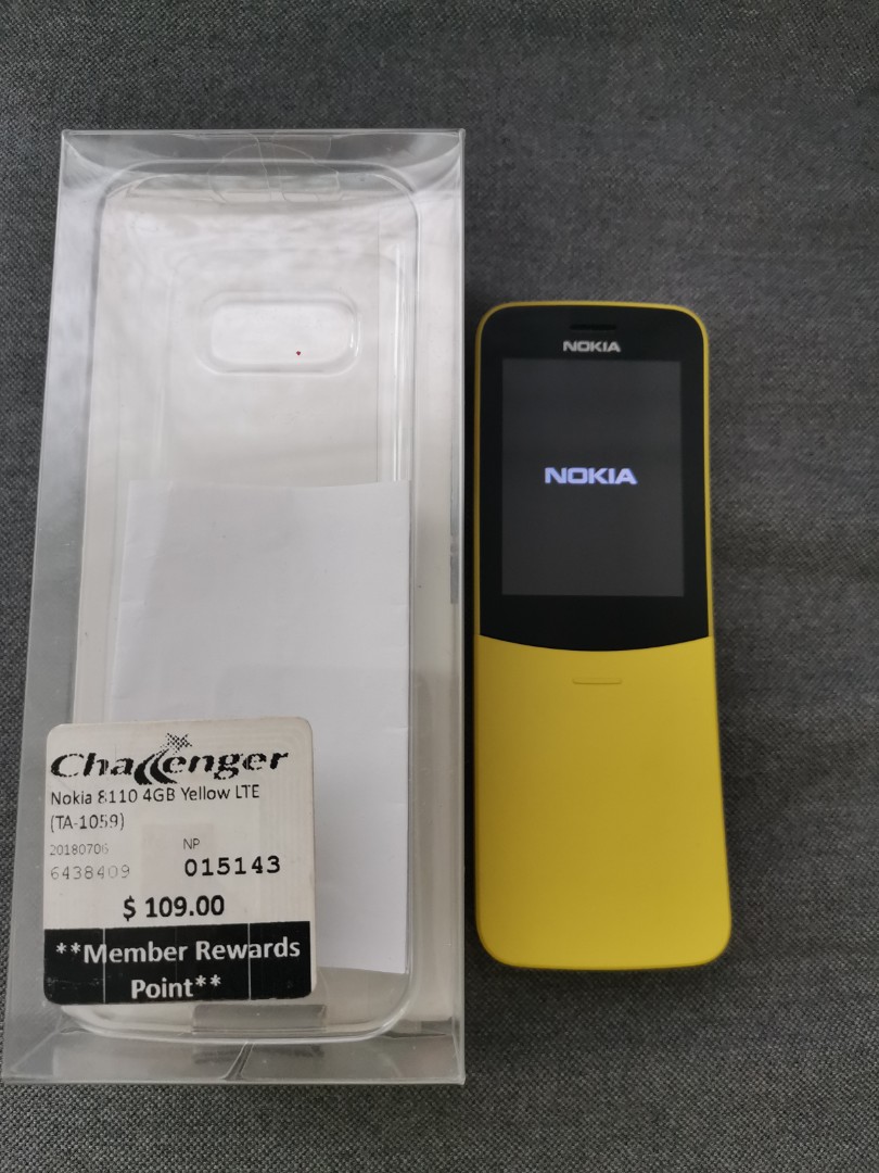 Nokia 8110 4G yellow, Mobile Phones & Gadgets, Wearables & Smart ...