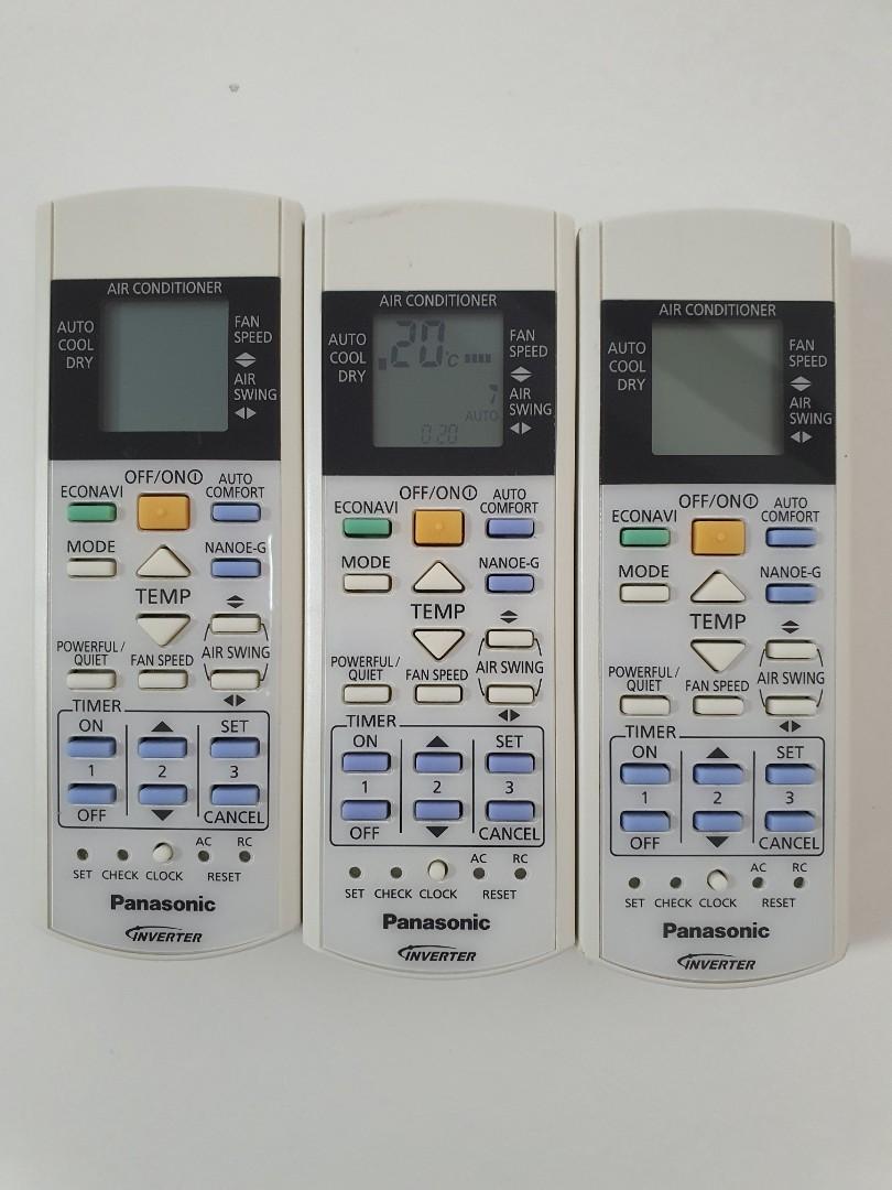 Panasonic Air conditioner Remote Control, TV & Home Appliances, Air ...