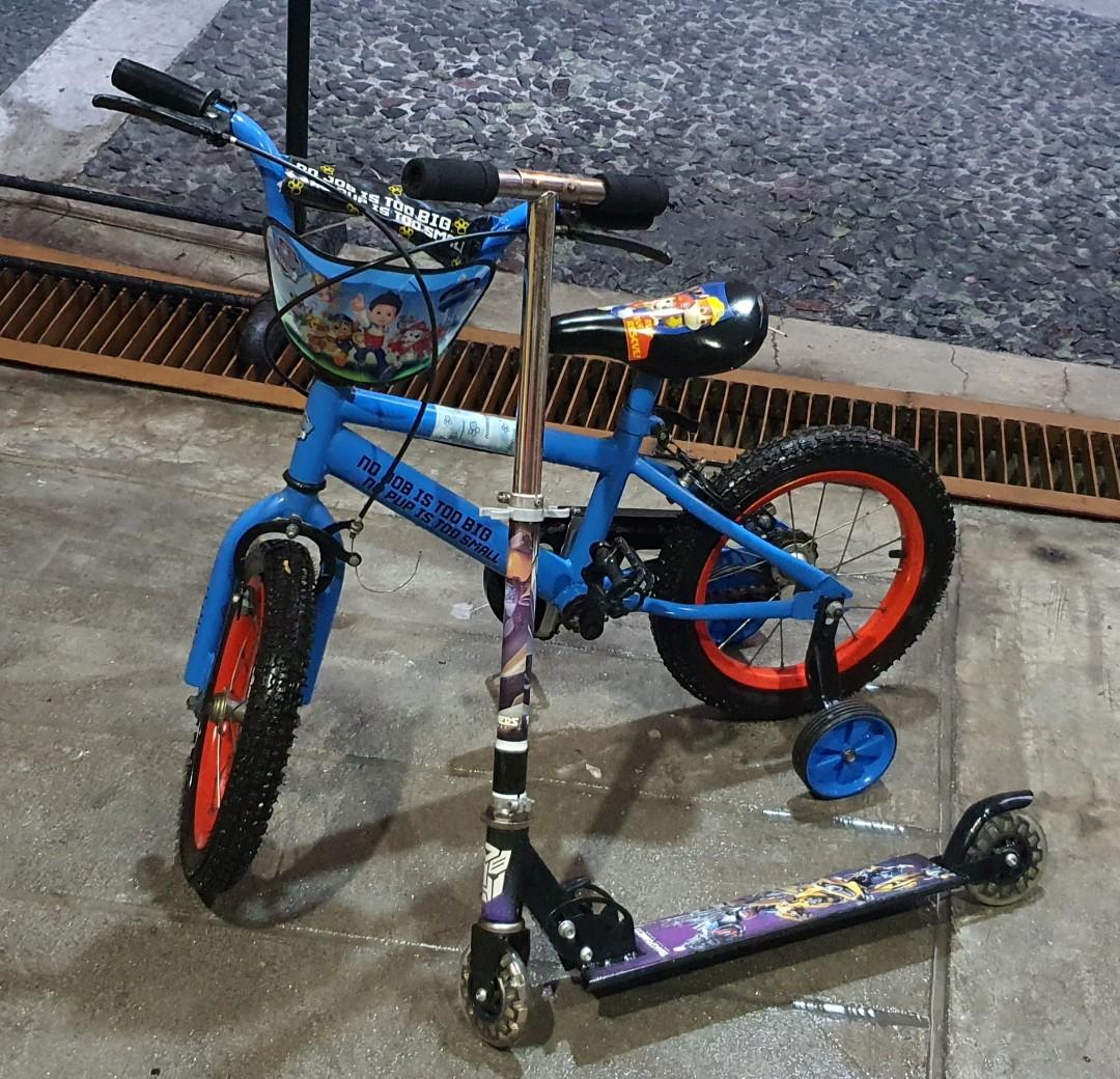 Paw Patrol Bicycle & Transformers Scooter, Babies & Kids, Infant ...