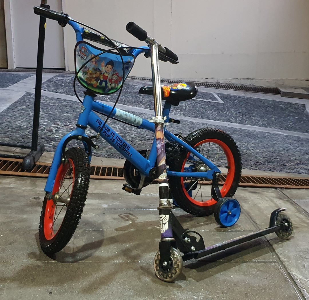 Paw Patrol Bicycle & Transformers Scooter, Babies & Kids, Infant ...