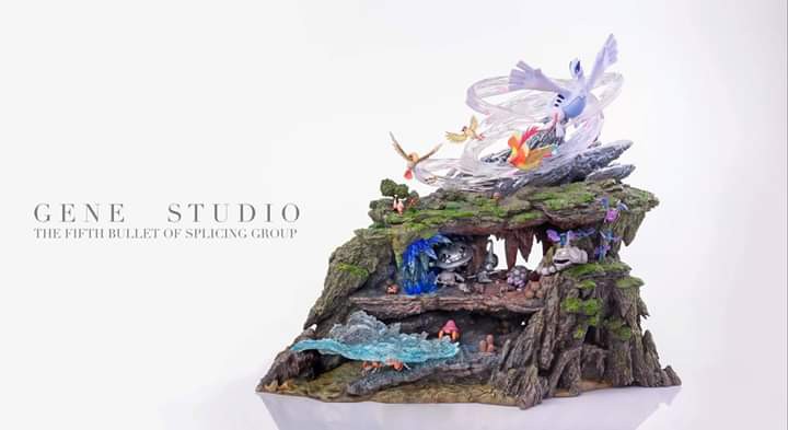 [PO] GENE STUDIO Pokemon Mountain Diorama Statue Lugia Steelix, Toys ...