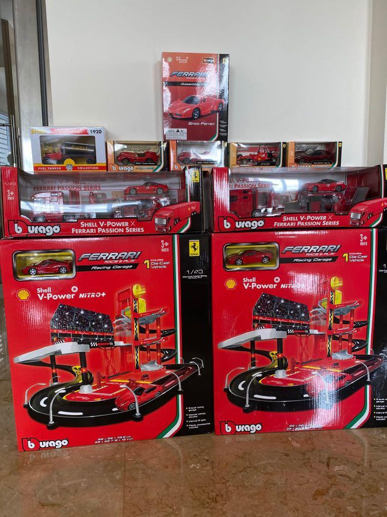 Shell bburago Ferrari passion series complete set brand new never ...