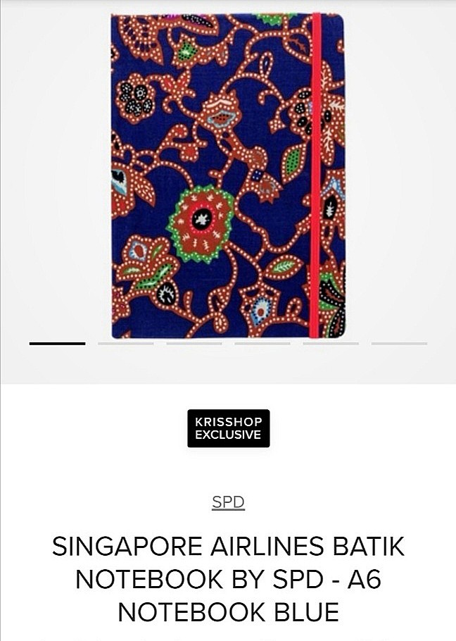 Singapore Airlines batik A6 notebook (LIMITED EDITION), Hobbies & Toys, Memorabilia ...