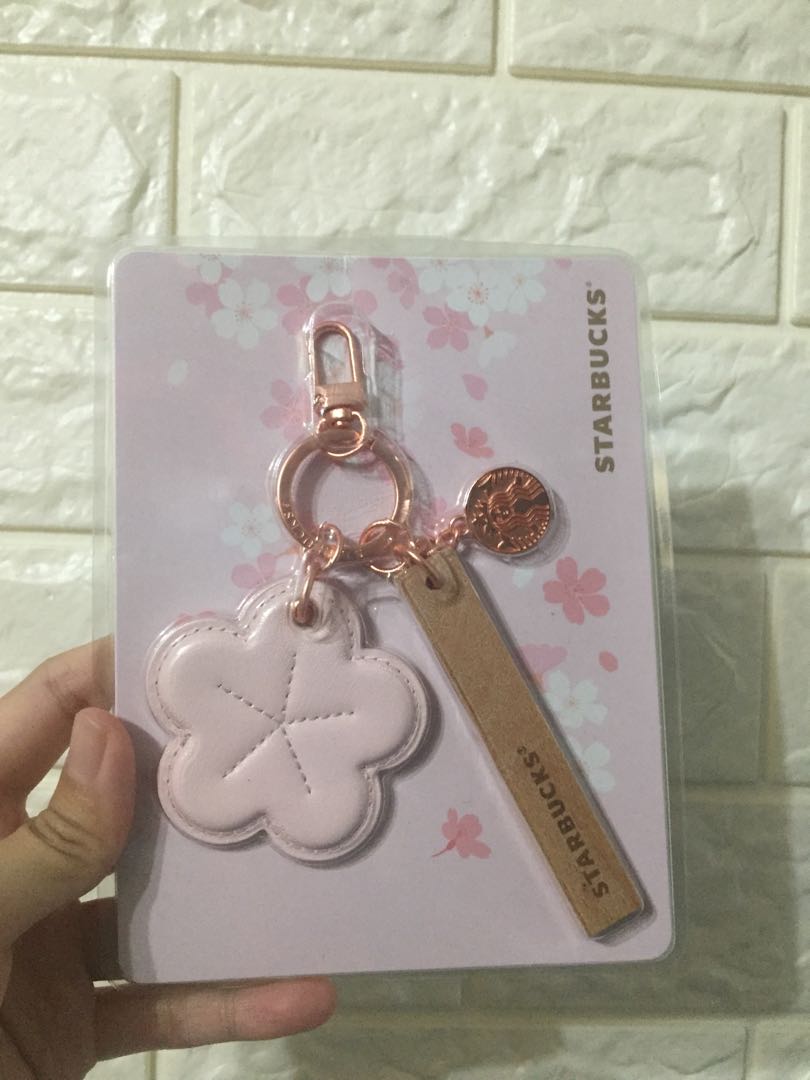 Starbucks Key Ring Cherry Blossom, Toys & Collectibles, Mainan di Carousell
