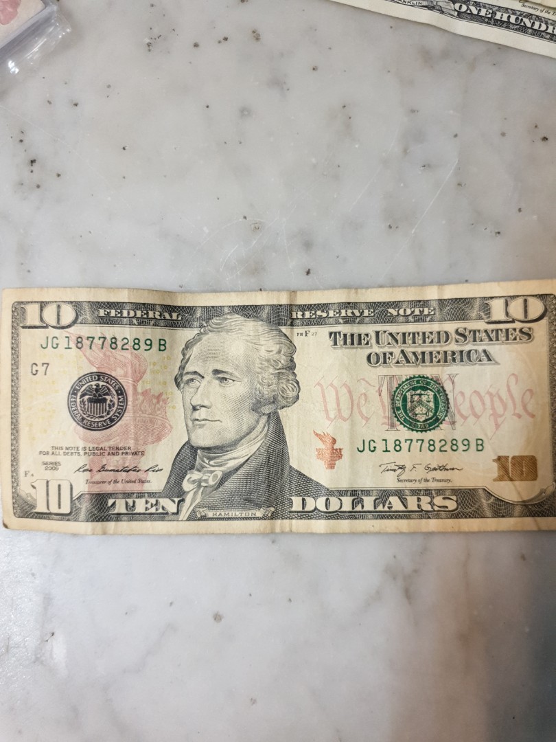 US Ten dollar note ( 2009), Hobbies & Toys, Memorabilia & Collectibles ...