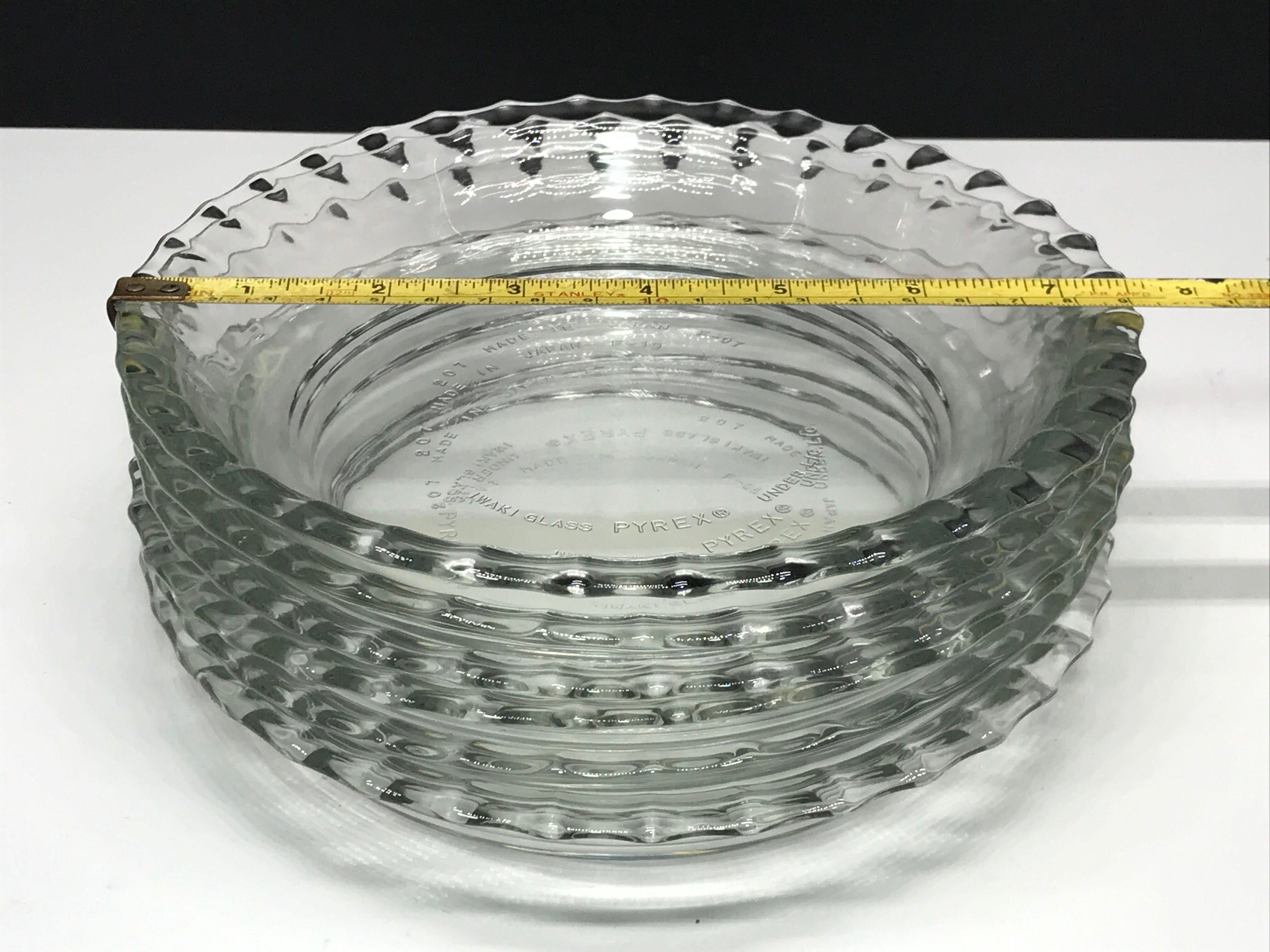 Vintage Pyrex Iwaki Glass Swirl Plates (6 pcs) - Made in Japan ...