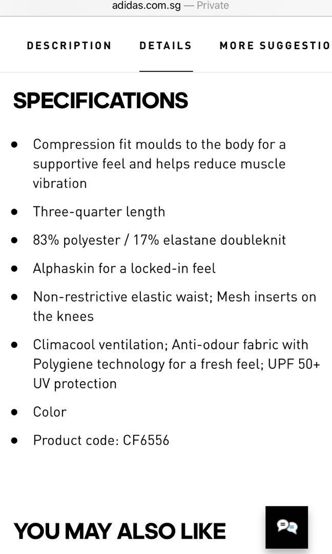 Adidas Alphaskin 3/4 Tights, Men's Fashion, Activewear on Carousell