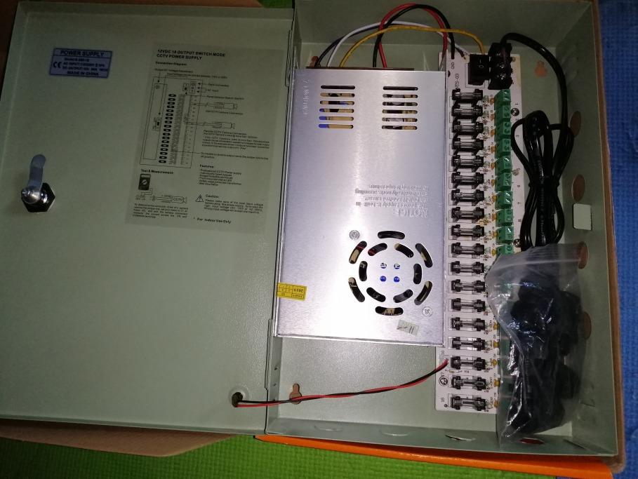 CCTV 18 Channel Fused Centralized Power Supply 18CH 12V 30A, Furniture ...