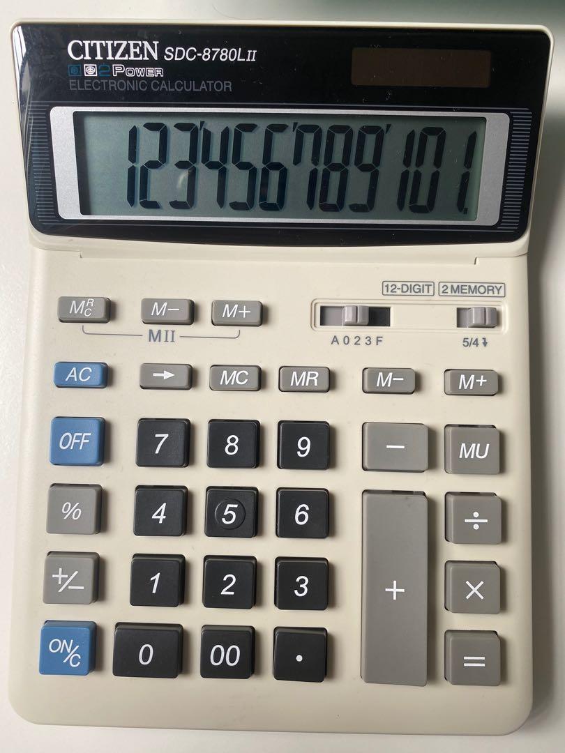 Citizen Desktop Calculator SDC-8780LII 12 digit, Computers & Tech ...