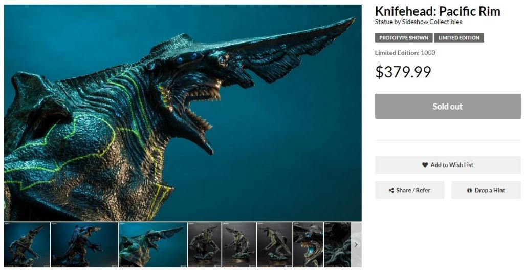 Complete Set of 4 Pacific Rim Sideshow SS Collectibles Statues, Hobbies ...