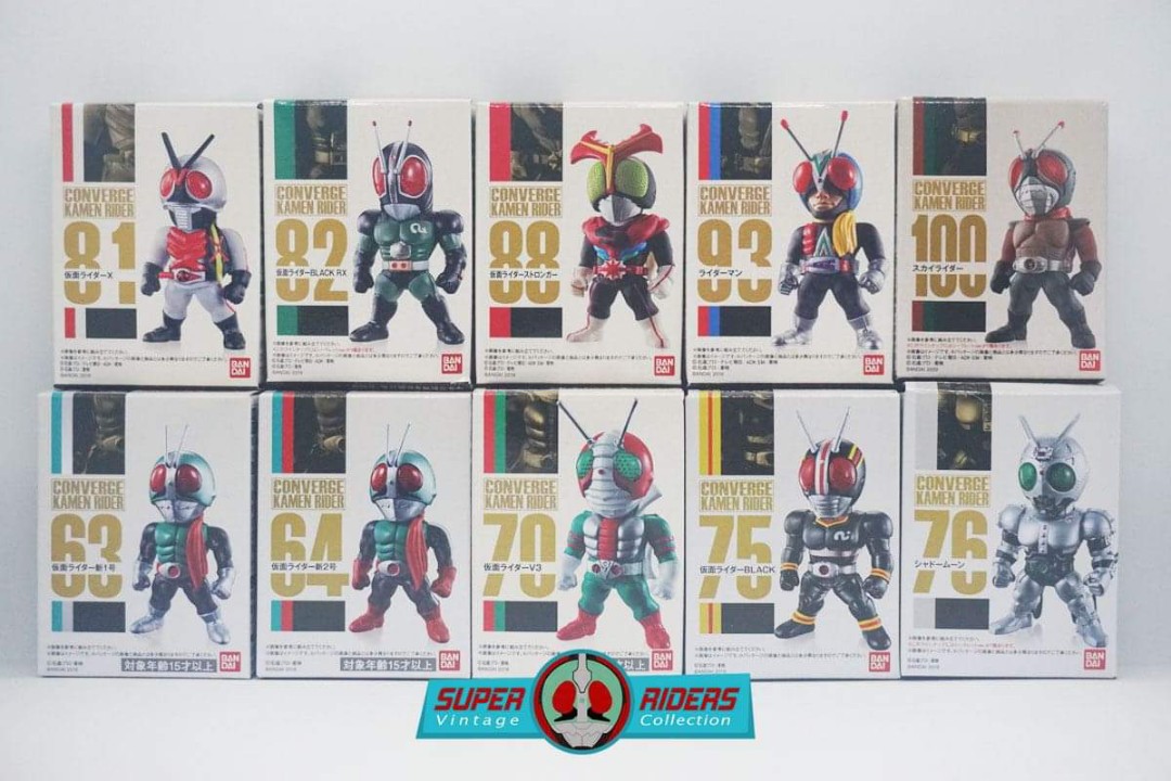 Converge Kamen Rider Showa (set of 10) - Ichigo/Nigo/V3/Black/Shadow ...