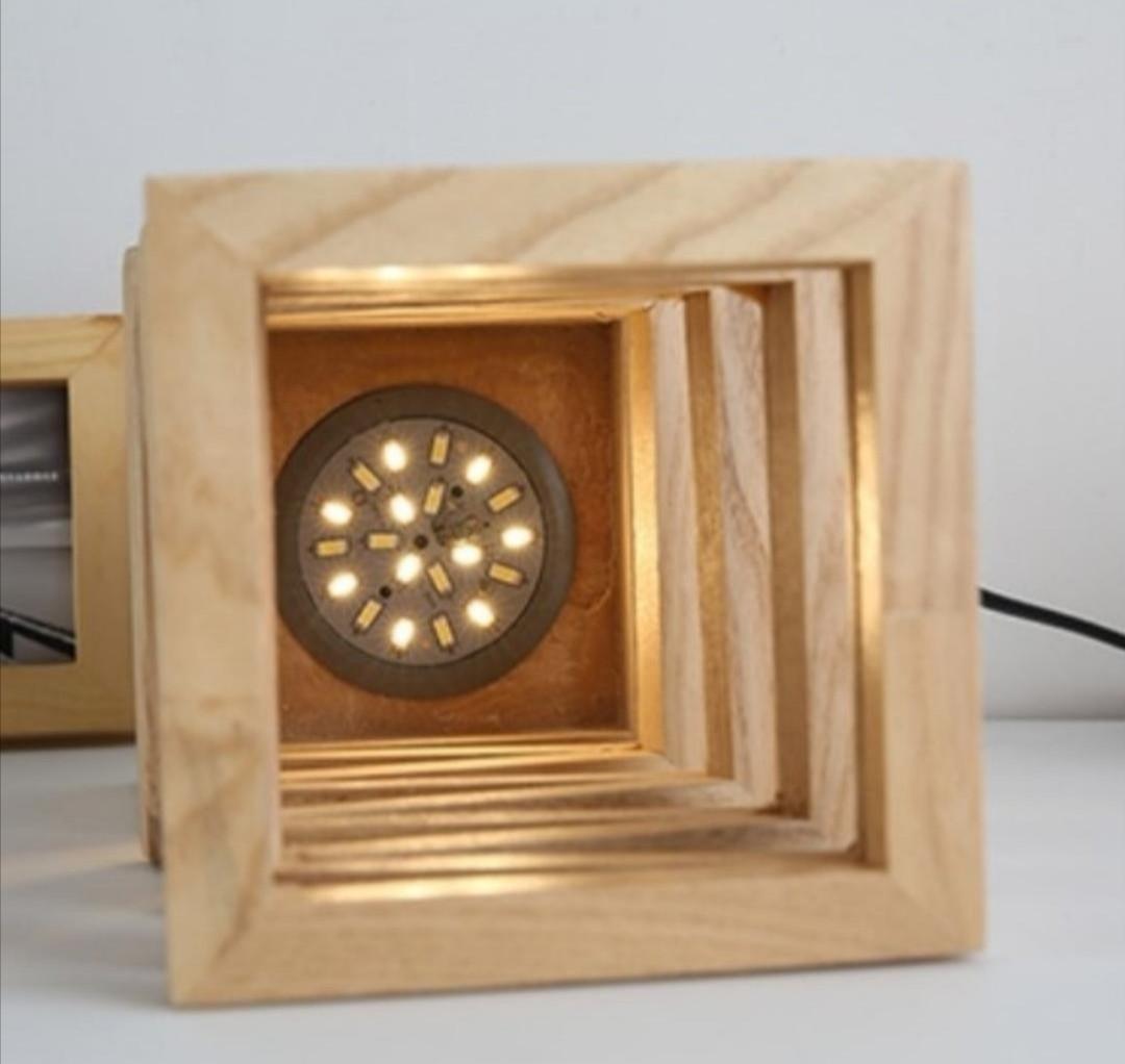 Elegant Wooden LED Light Box/Decor Vase, Furniture & Home Living, Home ...