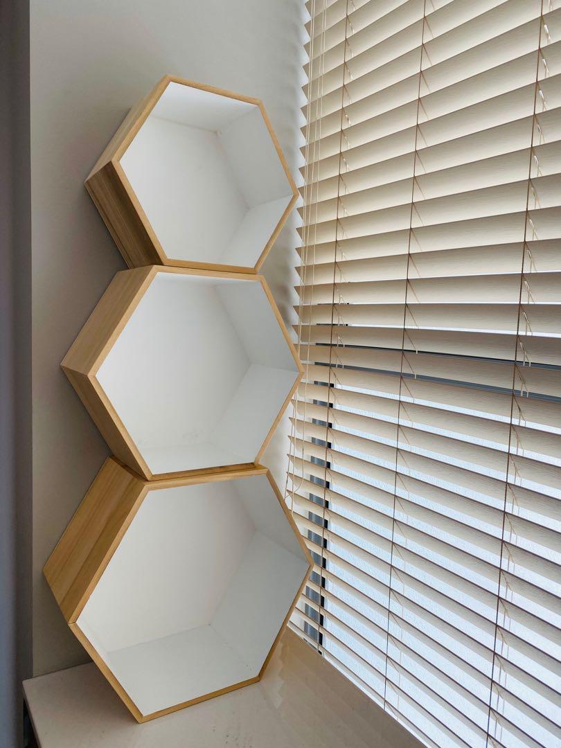 Honeycomb Stackable Wooden Shelves, Furniture & Home Living, Furniture ...