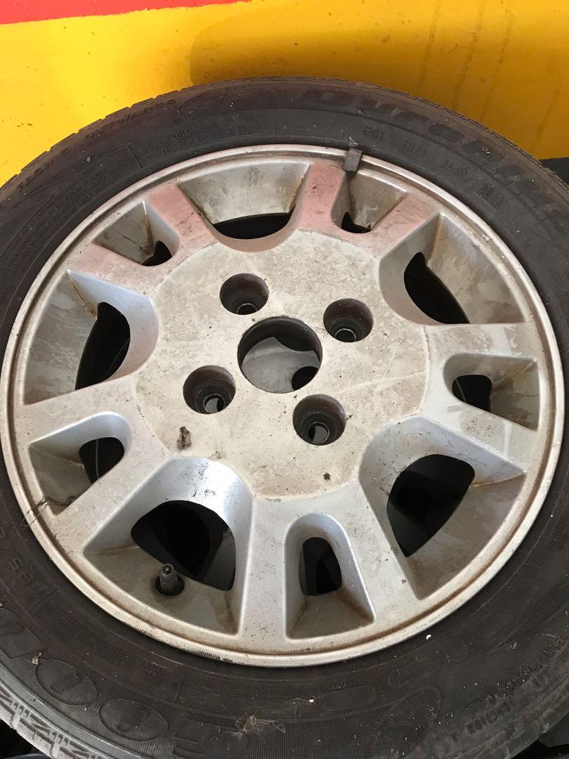 Kelisa original rim with tyre, Auto Accessories on Carousell