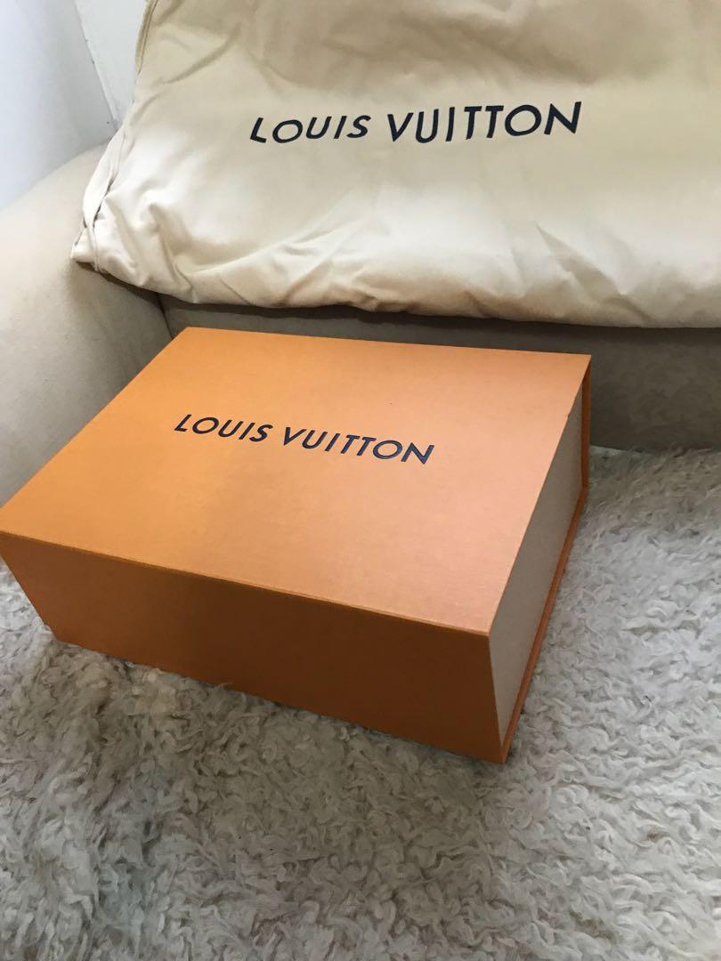 louis vuitton lv box boks original aize medium, Fesyen Wanita, Tas ...