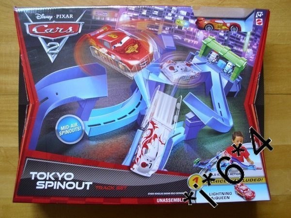 MATTEL Disney PIXAR Cars 2 Tokyo Spinout Track Set 反斗車王2 東京飄移場景組合套裝, 興趣 ...