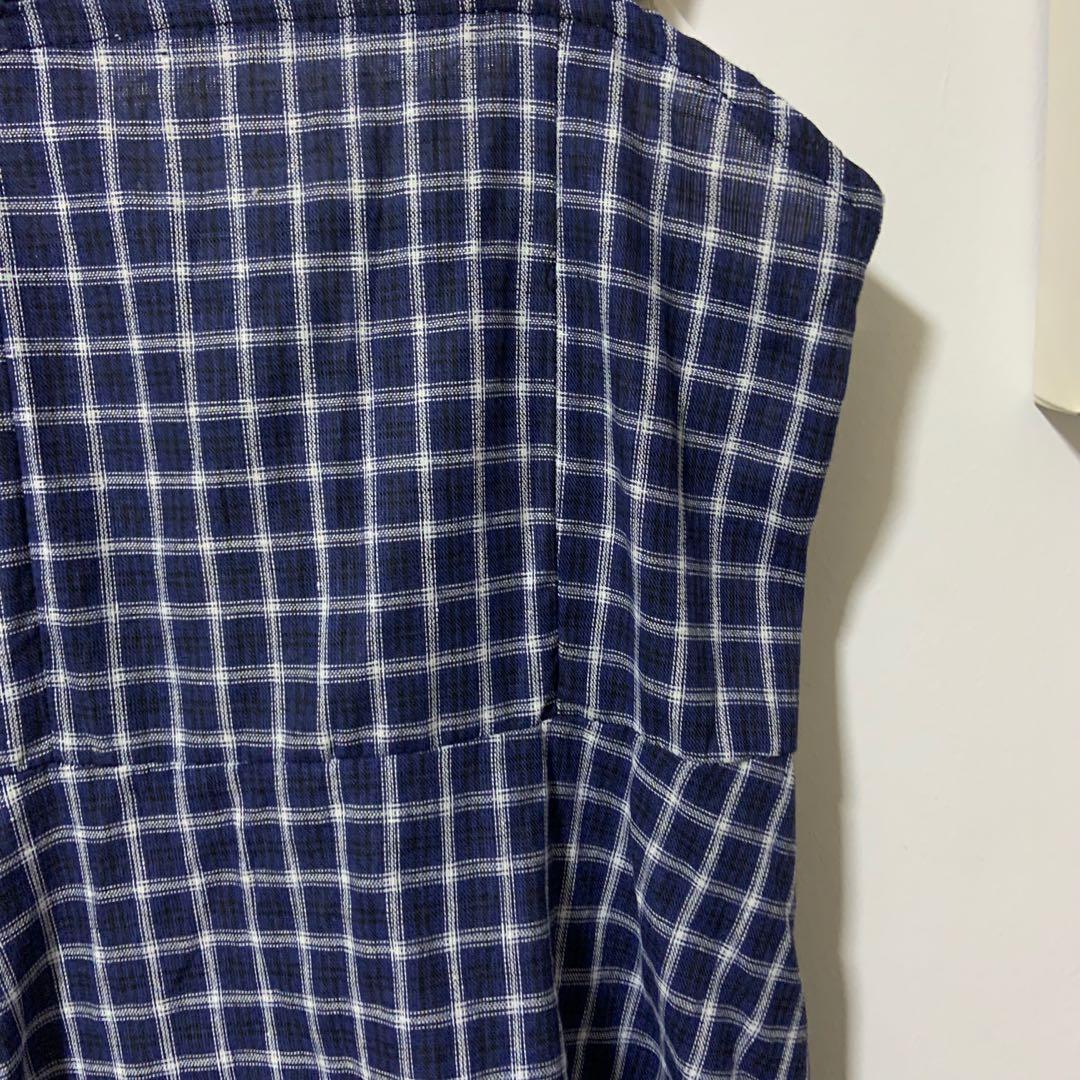 Maxi Checkered Navy Dress, Women's Fashion, Dresses & Sets, Dresses on ...