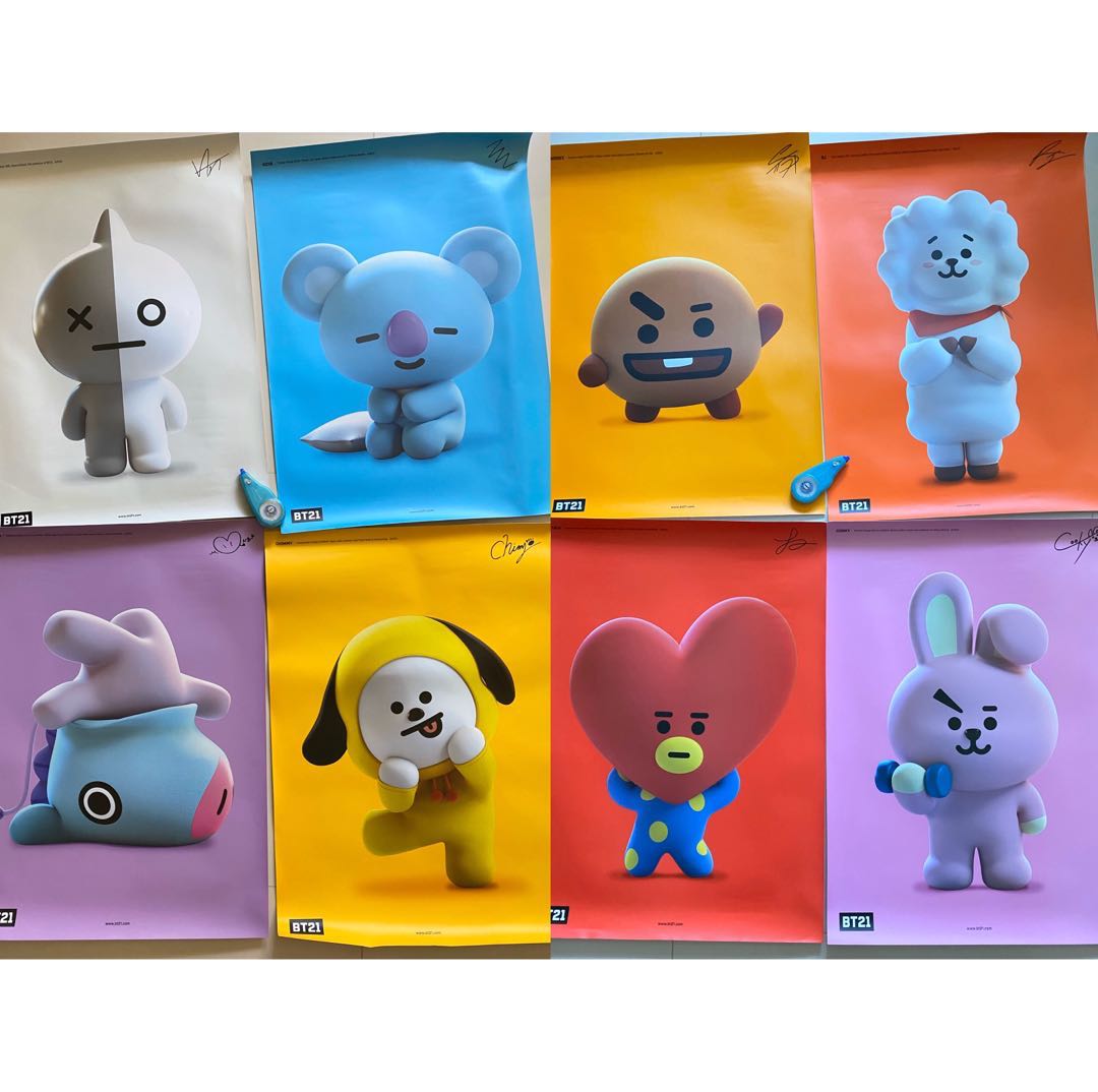 Official BT21 Exclusive Limited Edition Posters BTS, Hobbies & Toys ...