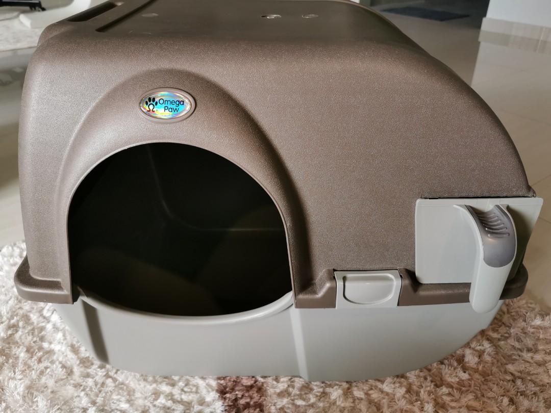 Omega ROLL AND CLEAN SELF-CLEANING LITTER BOX, Pet Supplies, For Cats ...
