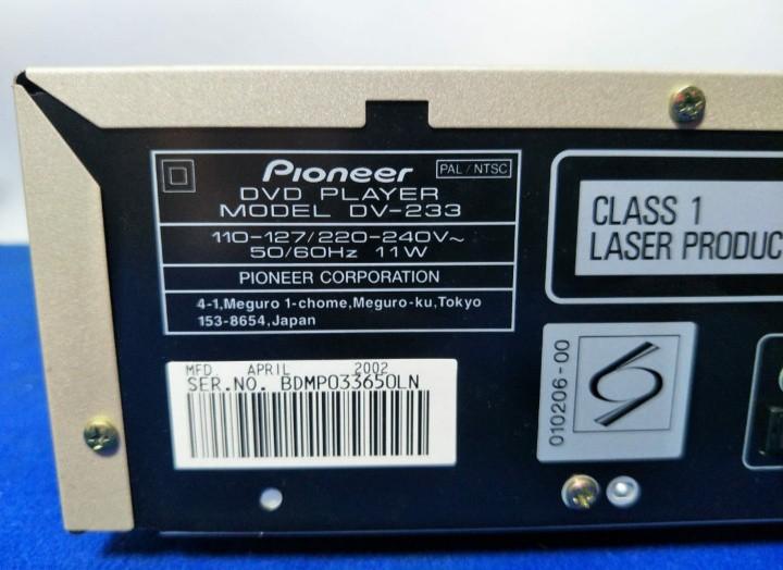 Pioneer DVD Player (Model DV-233) For Sale @$30 Each, TV & Home ...