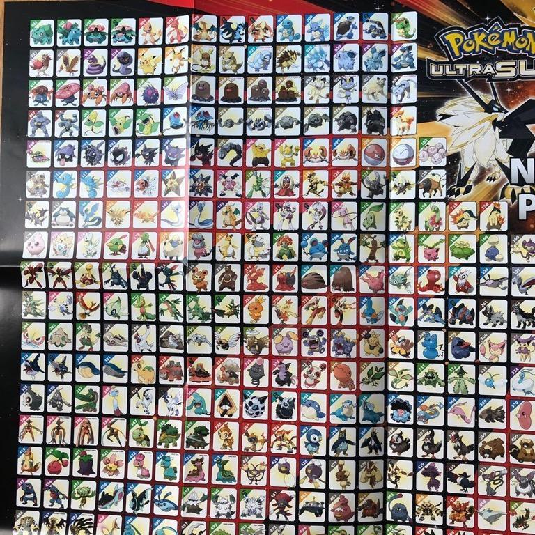 Pokemon Ultra Sun & Ultra Moon National Pokédex Alola Full-Size Poster ...
