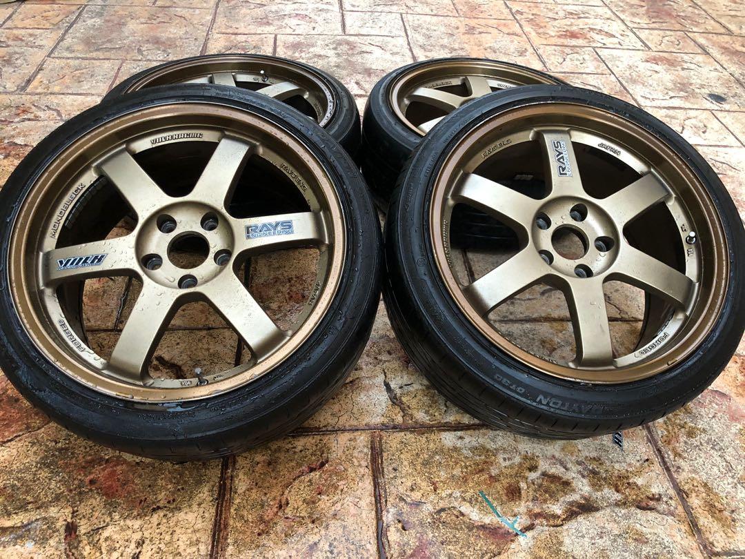 Sport Rim TE37 18X8JJ 5X112/114, Auto Accessories on Carousell