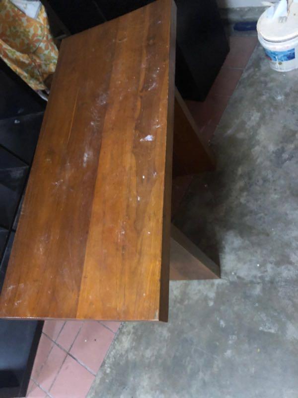 Thick wood table only, Furniture & Home Living, Furniture, Tables ...