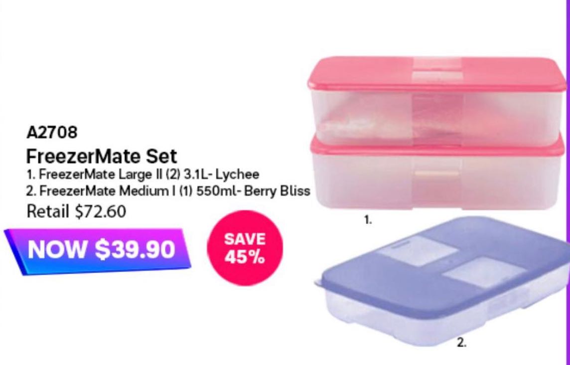Tupperware Freezermate set, Furniture & Home Living, Kitchenware ...