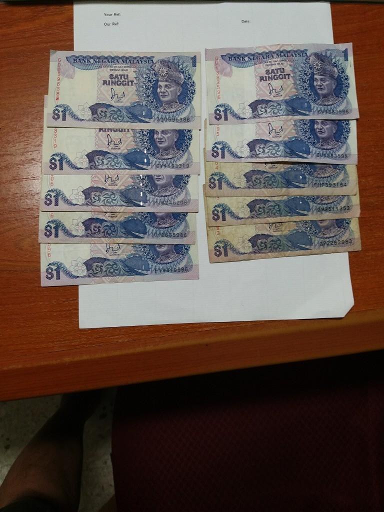 Vintage Malaysian 6th Series RM 1 Banknotes 1986-95, Hobbies & Toys ...