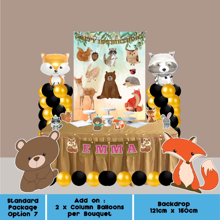 Woodland Animal Theme Package - FREE delivery, set up and tear-down ...