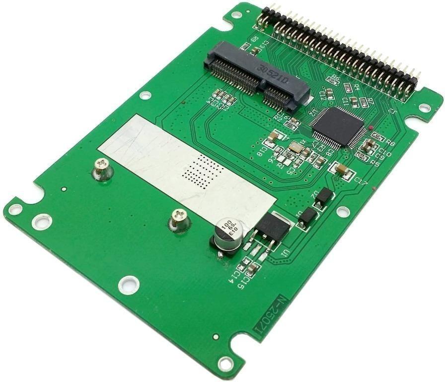 CY mSATA Mini PCI-E SATA SSD to 2.5 Inch IDE 44pin Notebook Laptop Hard ...