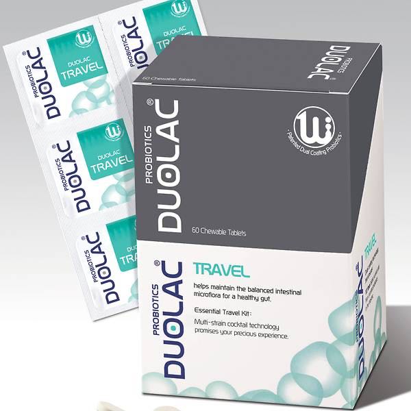 Duolac Travel probiotics chewable tablets, Health & Nutrition, Health ...