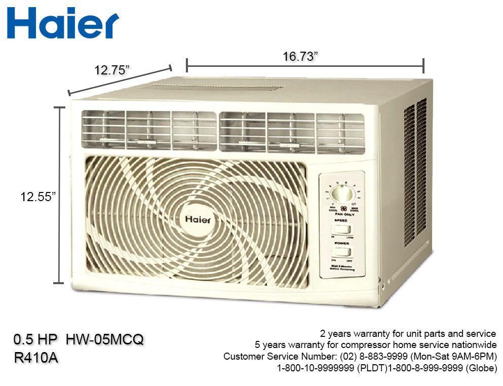 Haier Window Air conditioner (0.5HP), TV & Home Appliances, Air ...