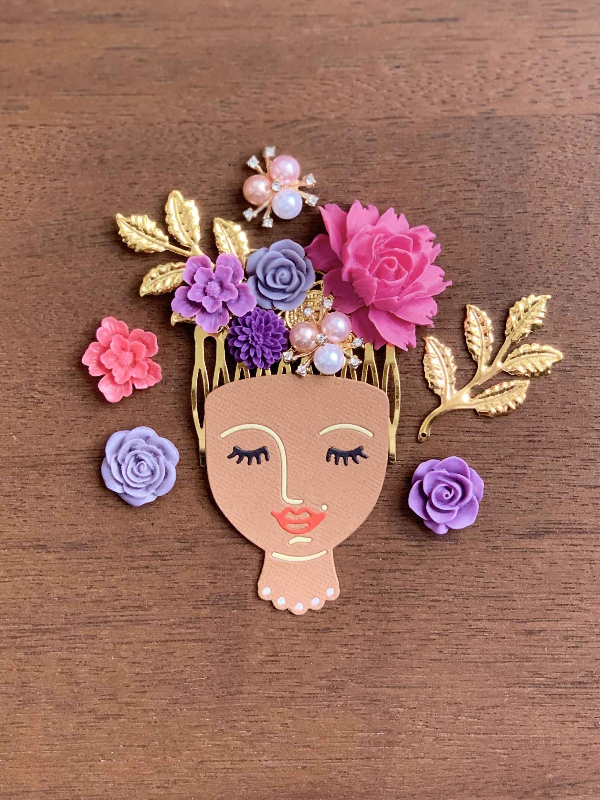 Handmade Disney Inspired Hair Comb - Rapunzel, Women's Fashion, Jewelry ...