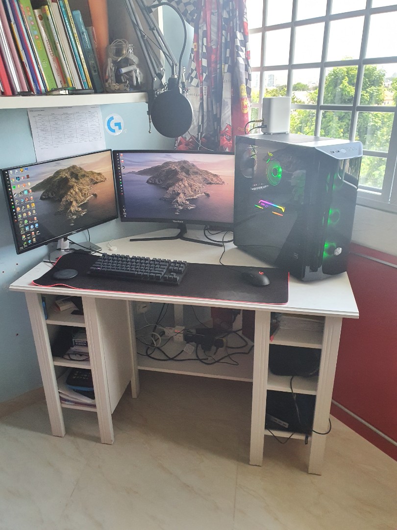 IKEA computer table for corner, Furniture & Home Living, Furniture ...