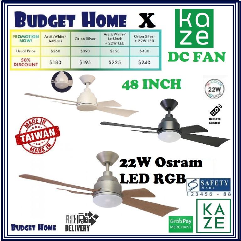 Dc motor ceiling fan // Kaze designer fan, Furniture & Home Living ...