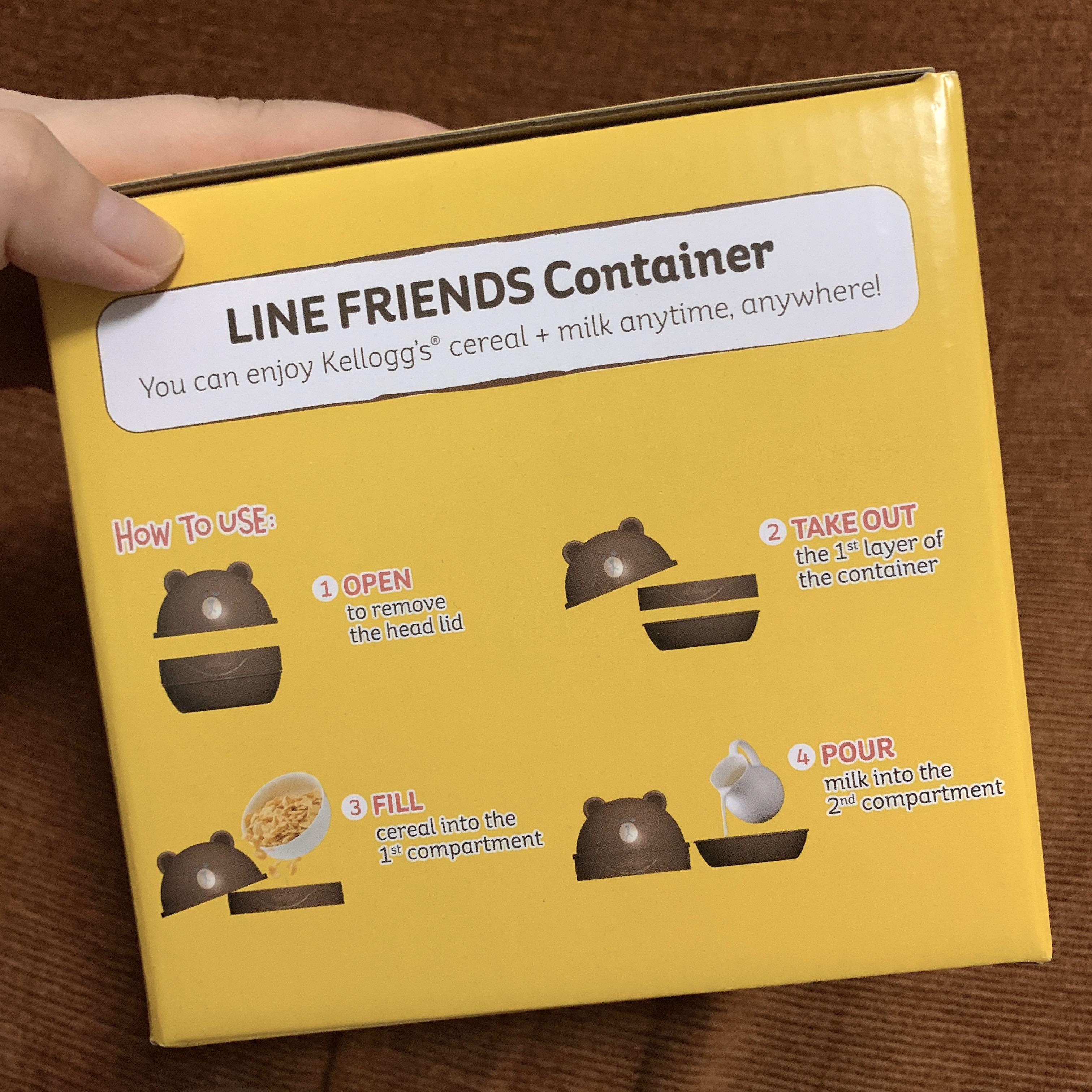 Line Friends Cereal Container Box, Everything Else on Carousell