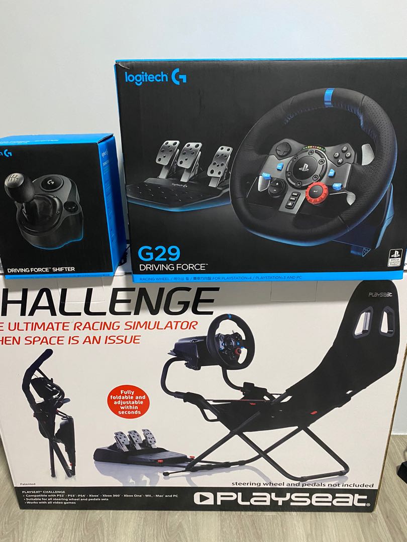 Logitech G29 wheel with Shifter and Playseat Challenge, Computers ...