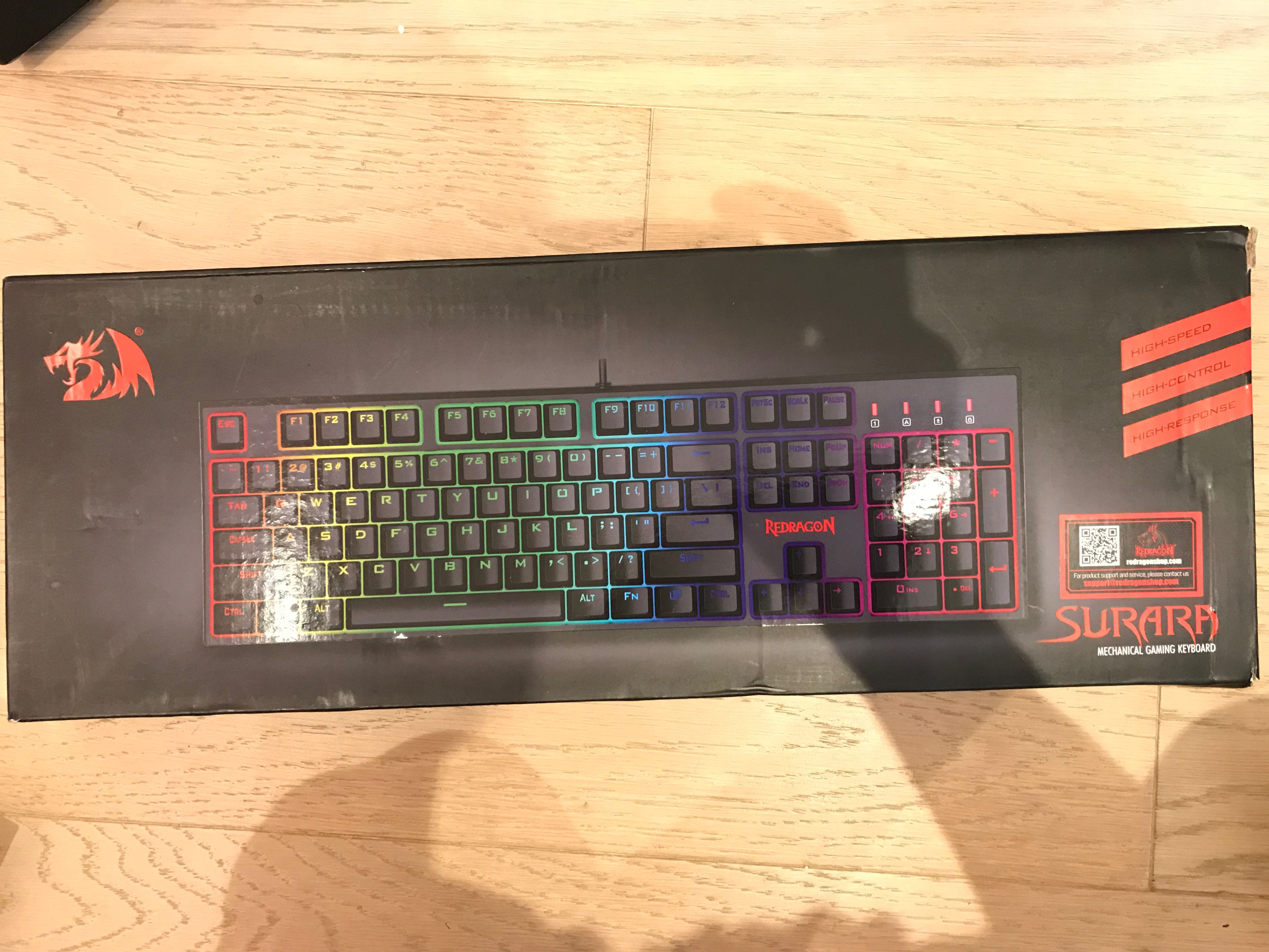 New Red dragon gaming keyboard, Electronics, Computer Parts ...