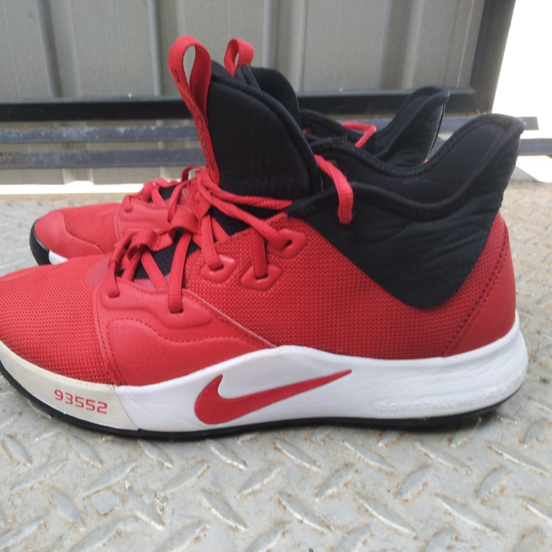 Nike PG 3 University Red, Olah Raga, Baju Olahraga di Carousell