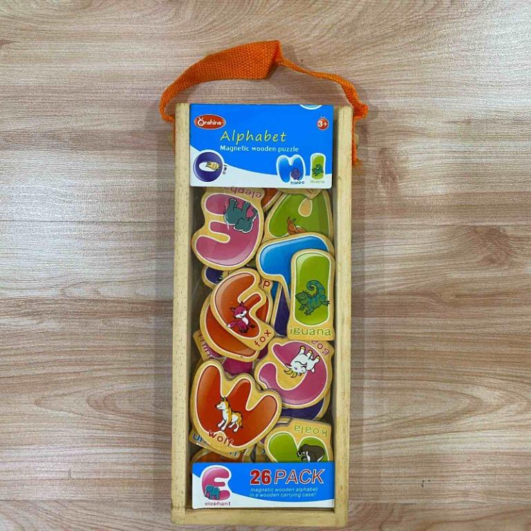 Onshine Alphabet Magnetic Wooden Puzzle, Hobbies & Toys, Toys & Games ...