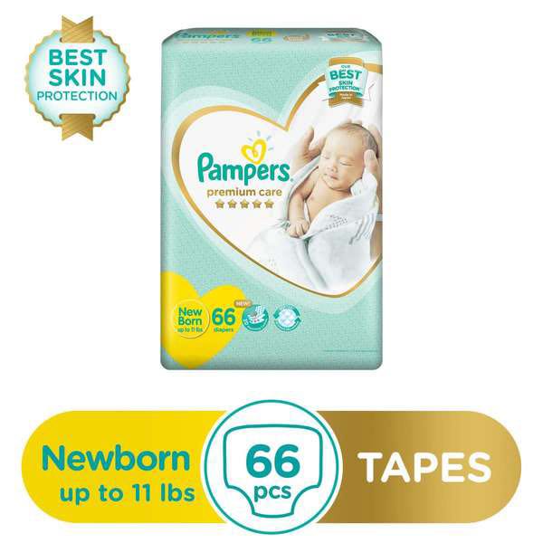 Pampers Premium Newborn (nb) Diapers x 2 packs (66pc), Babies & Kids ...