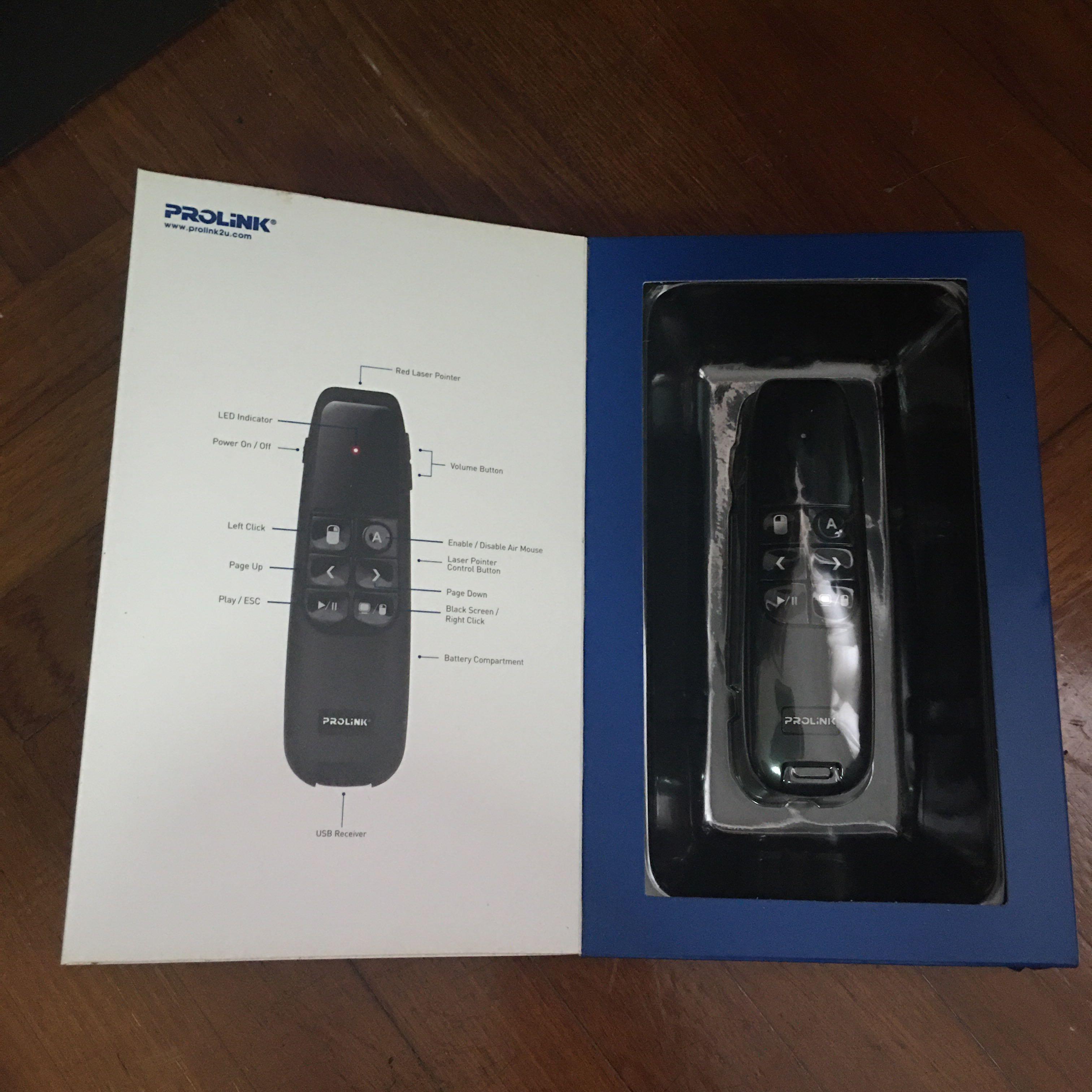 ProLink Presenter Clicker with Air Mouse, Electronics, Computer Parts ...