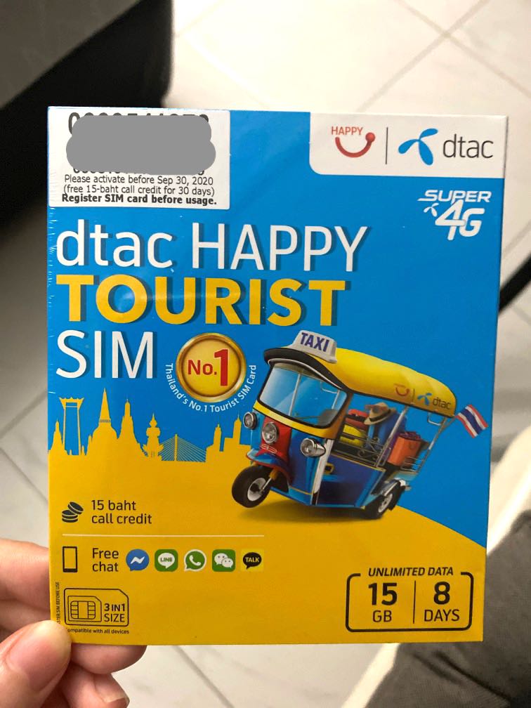 Thailand/BKK Sim Card- DTAC Unlimited 15GB, Women's Fashion, Bags & Wallets, Wallets & Card ...