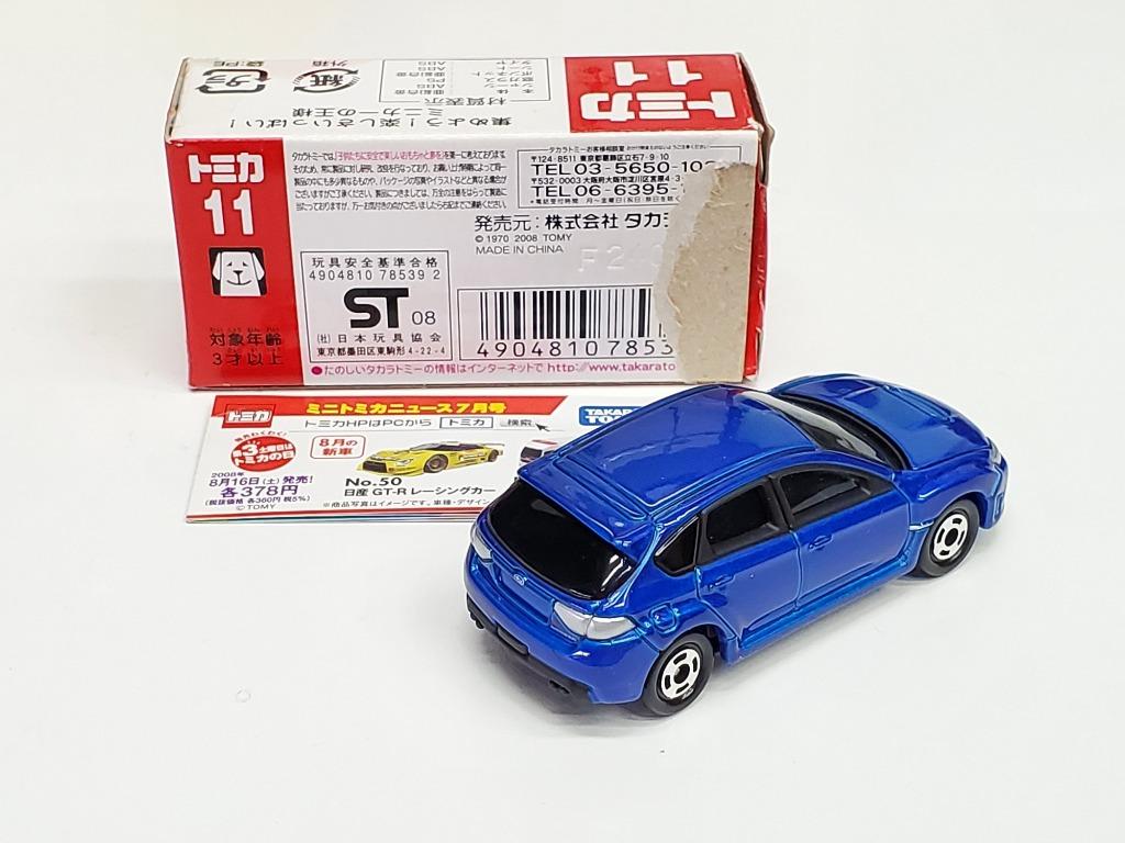 【米舖TOY】 9成新 TAKARA TOMY TOMICA #11 Subaru Impreza WRX STi GRB 藍色 新車貼 車仔 ...