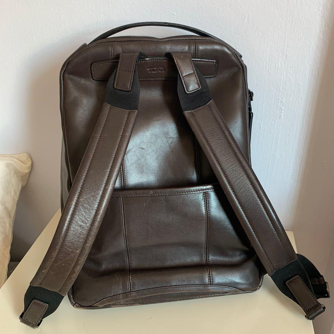 Tumi Leather Harrison Backpack, Men's Fashion, Bags, Backpacks on Carousell