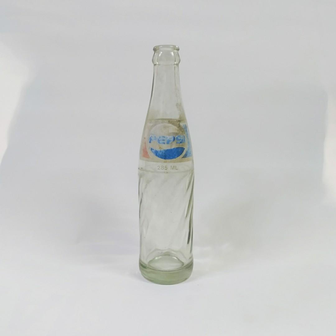 Vintage Old Pepsi Empty Glass Bottle 285ml, Furniture & Home Living ...