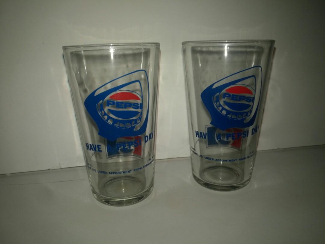 Vintage Pepsi Cola Glass (Lot E), Hobbies & Toys, Memorabilia ...
